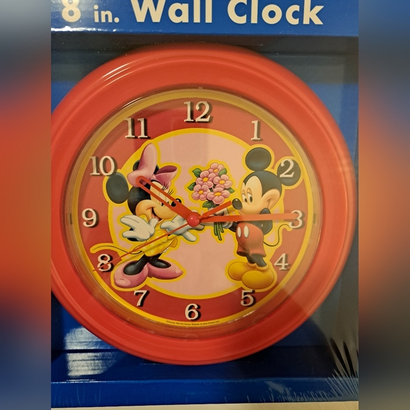 Disney | Wall Decor | Mickey And Minnie Mouse Disney 8 In Wall Clocknew ...